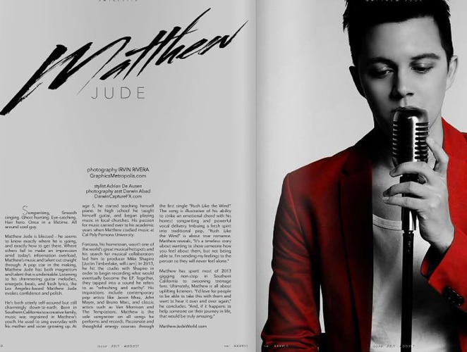 Singer Matthew Jude for Satellite Magazine – GRAPHICS METROPOLIS